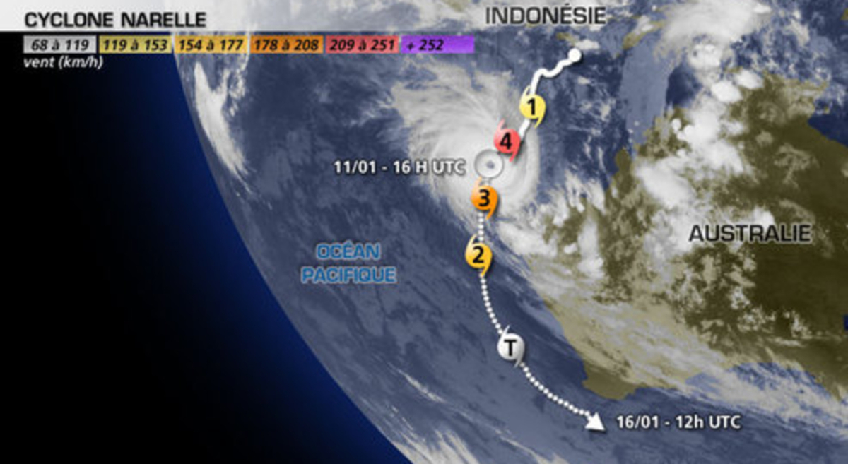 Le cyclone Narelle menace le nord-ouest de l'Australie - Actualités ...