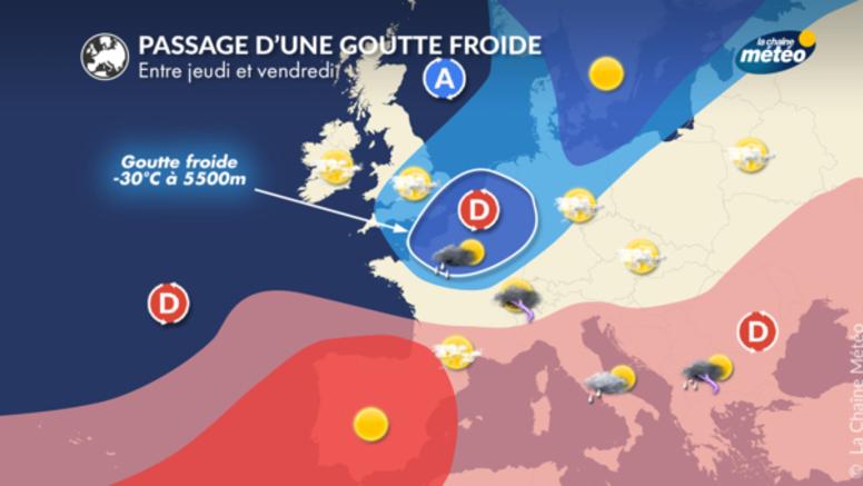 Actualité Météo : Goutte froide au nord ce jeudi et vendredi : retour ...