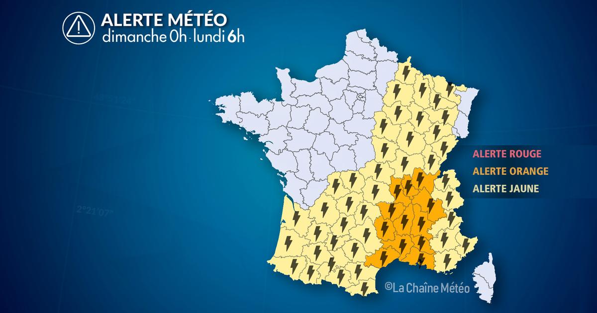 Alerte Météo : Forts orages du sud à l'est du pays ce dimanche - Actualités La Chaîne Météo