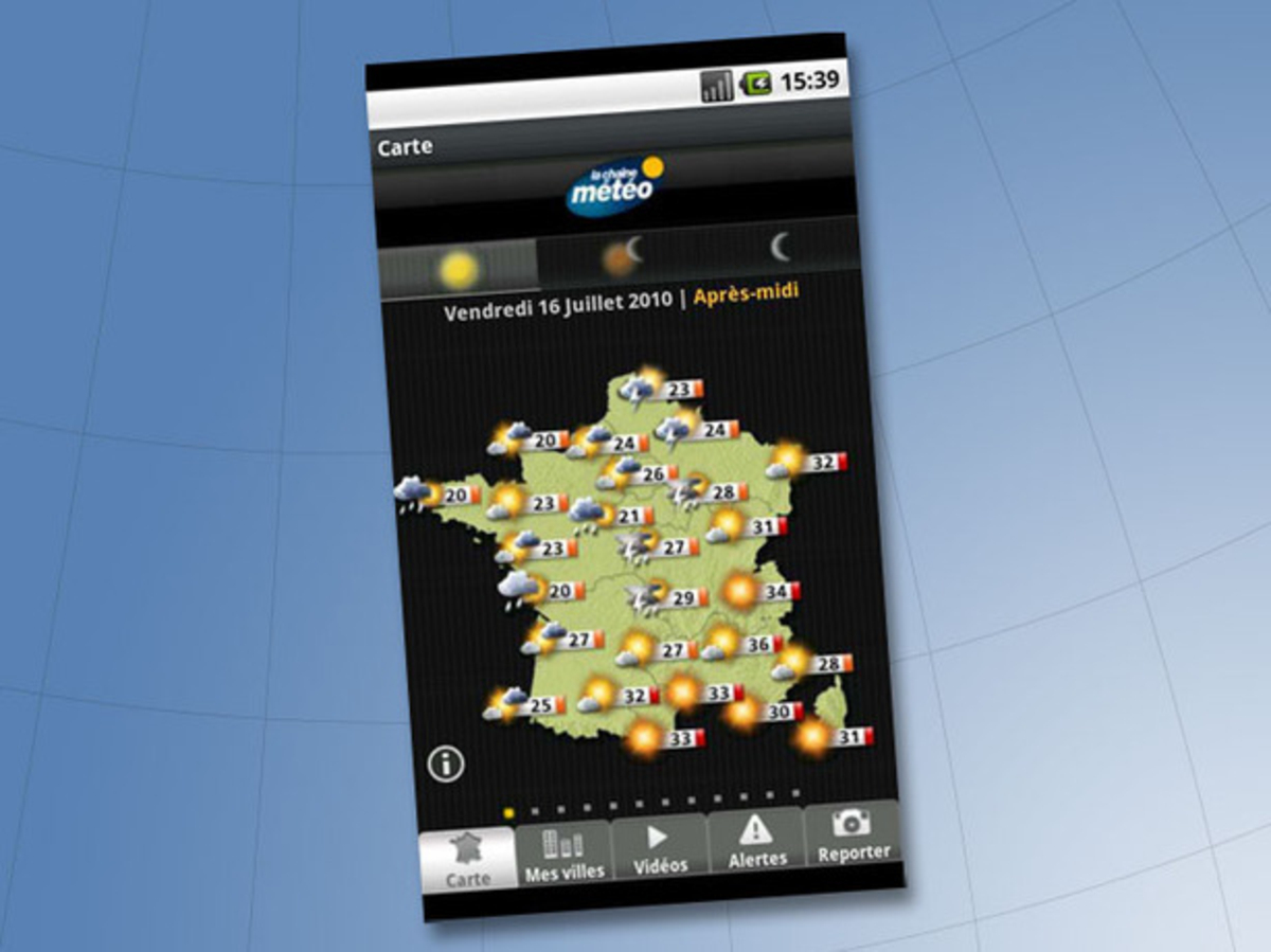 Androïd : la nouvelle application météo - Actualités La Chaîne Météo