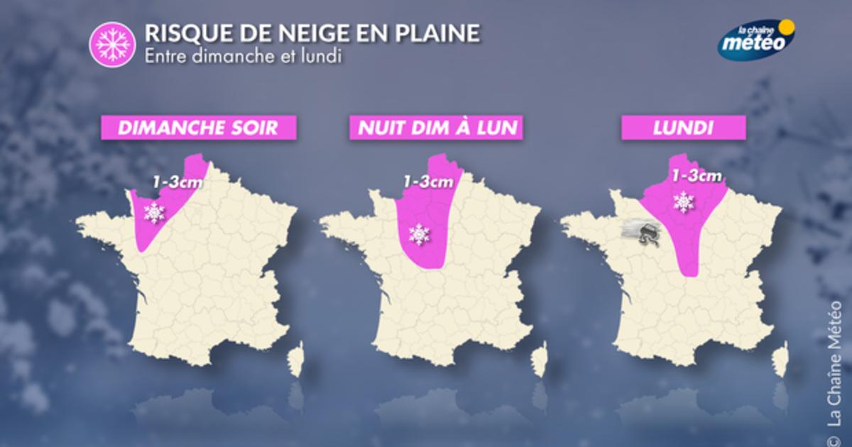 Risque de neige en plaine au nord dimanche et lundi, à quoi s'attendre ? - Actualités La Chaîne ...