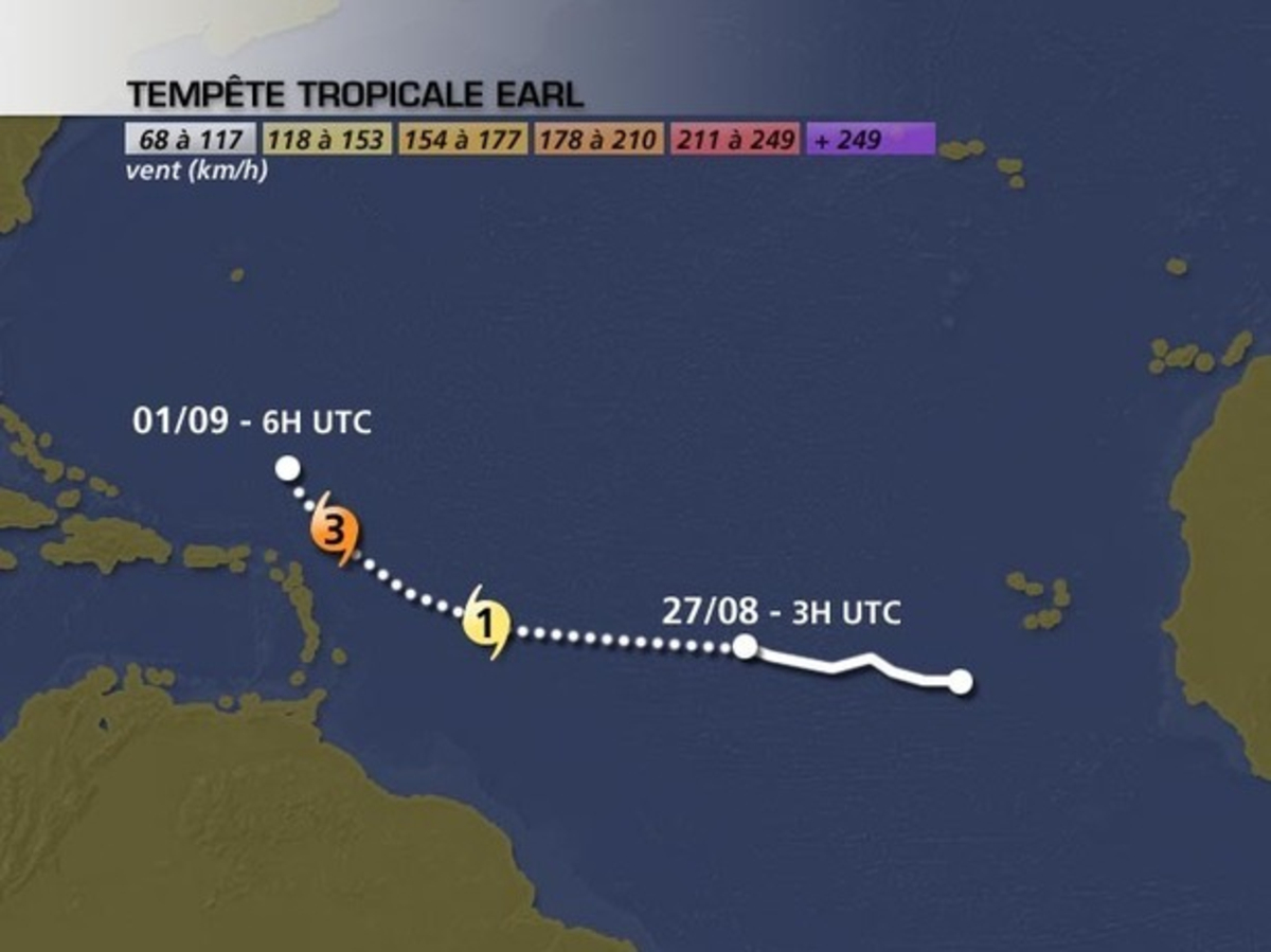 Danielle : cyclone majeur sur l'Atlantique ! Earl menace les Antilles ...
