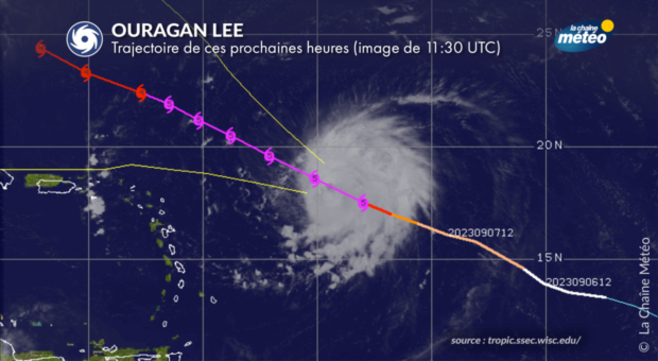 Ouragan majeur Lee : un cyclone explosif qui passe en marge des ...