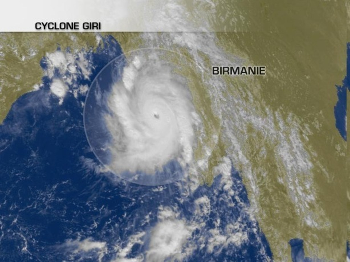 Cyclone Giri de catégorie 4 dans l'océan Indien - Actualités La Chaîne ...