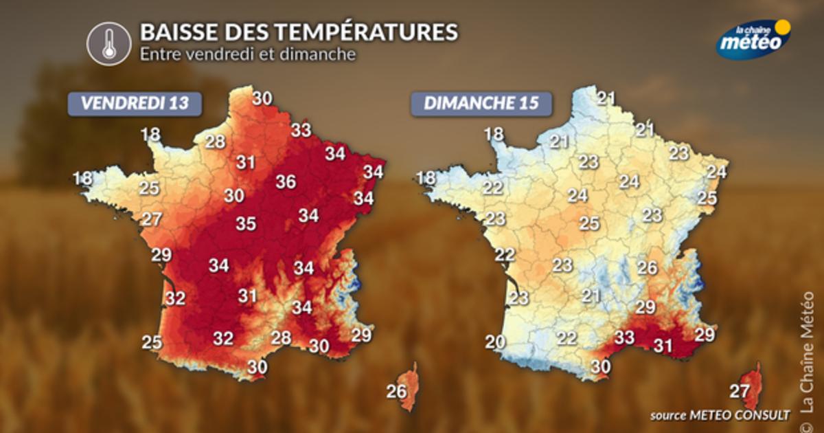 Baisse des températures ce week-end avant un retour de la chaleur la ...