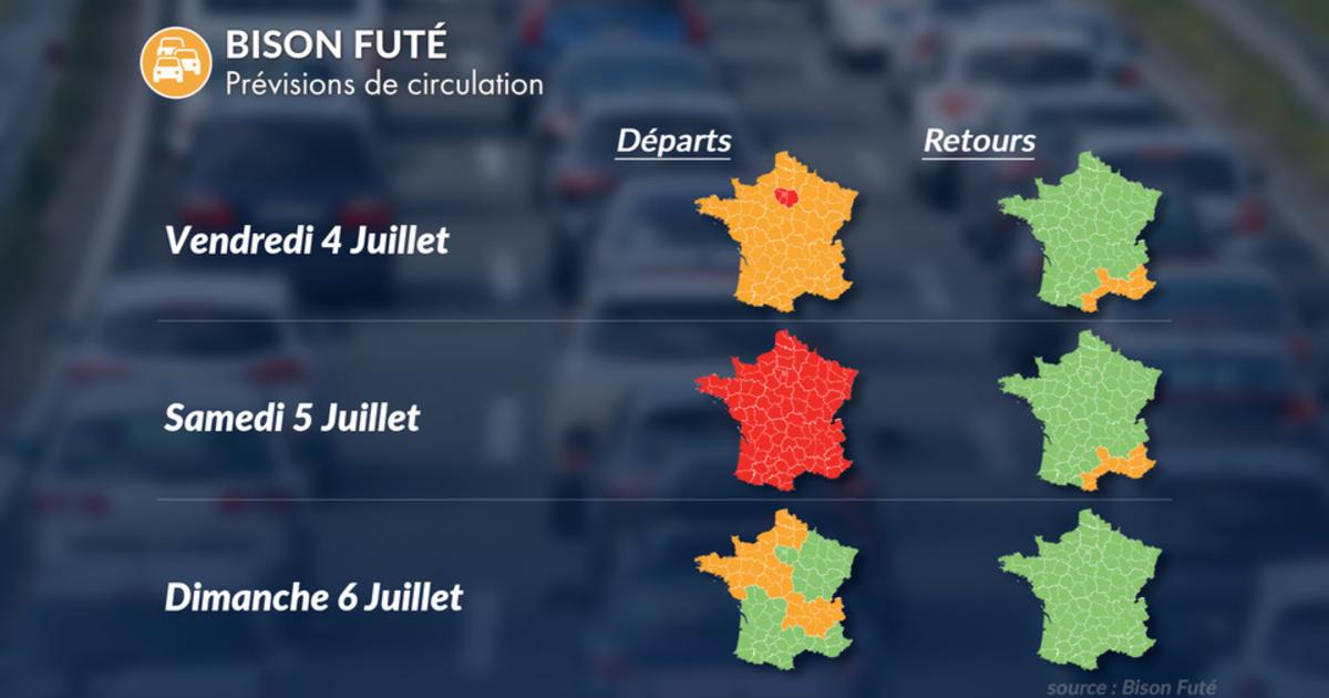 Départ en vacances ce week-end : trafic chargé sous la chaleur samedi ...