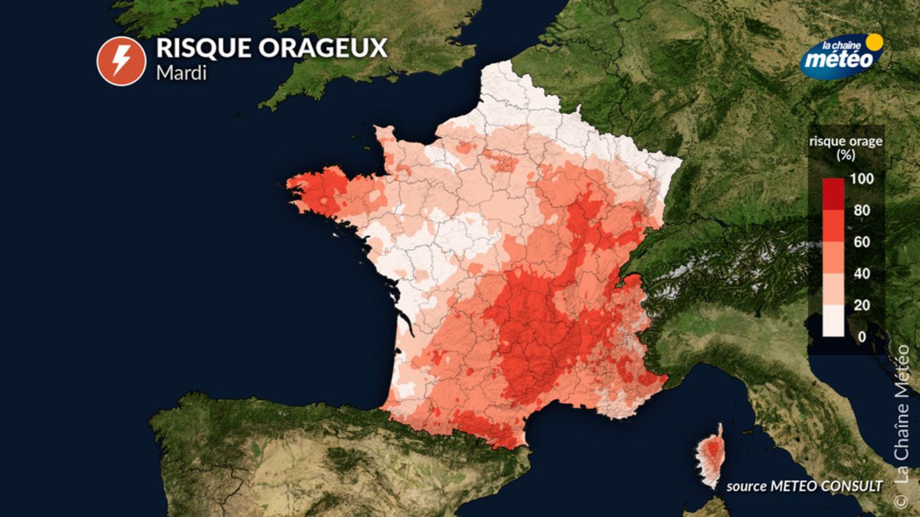Forts orages cette semaine : le risque au jour le jour - Actualités La Chaîne Météo