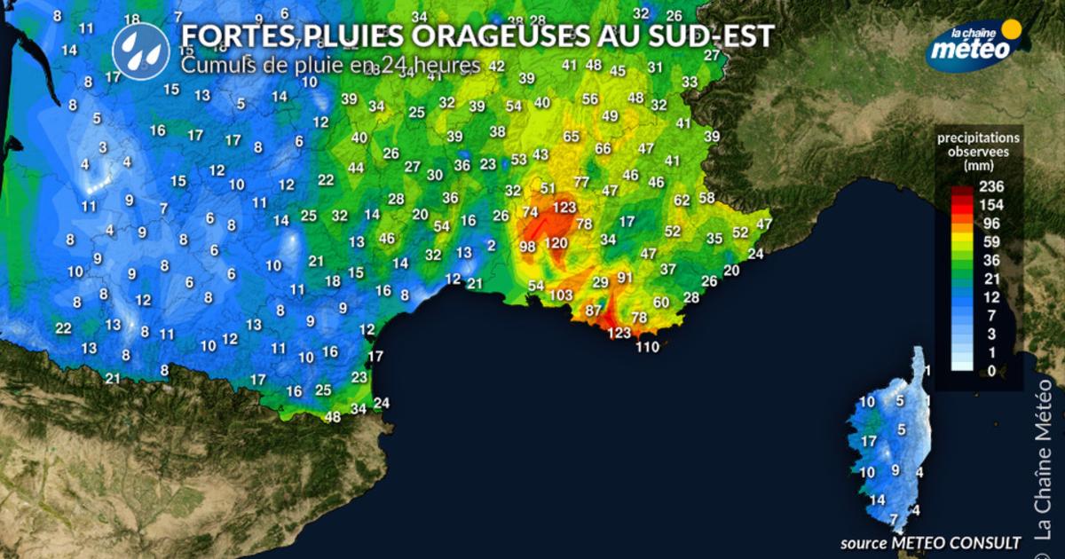 Intempéries en France ce dimanche : le sud-est et la Bretagne durement ...