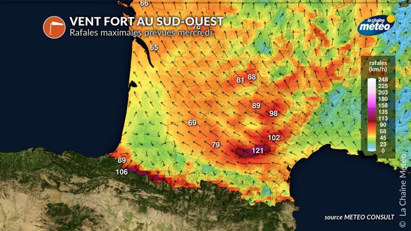 La météo de ce mercredi : ambiance printanière mais vent fort au sud ...