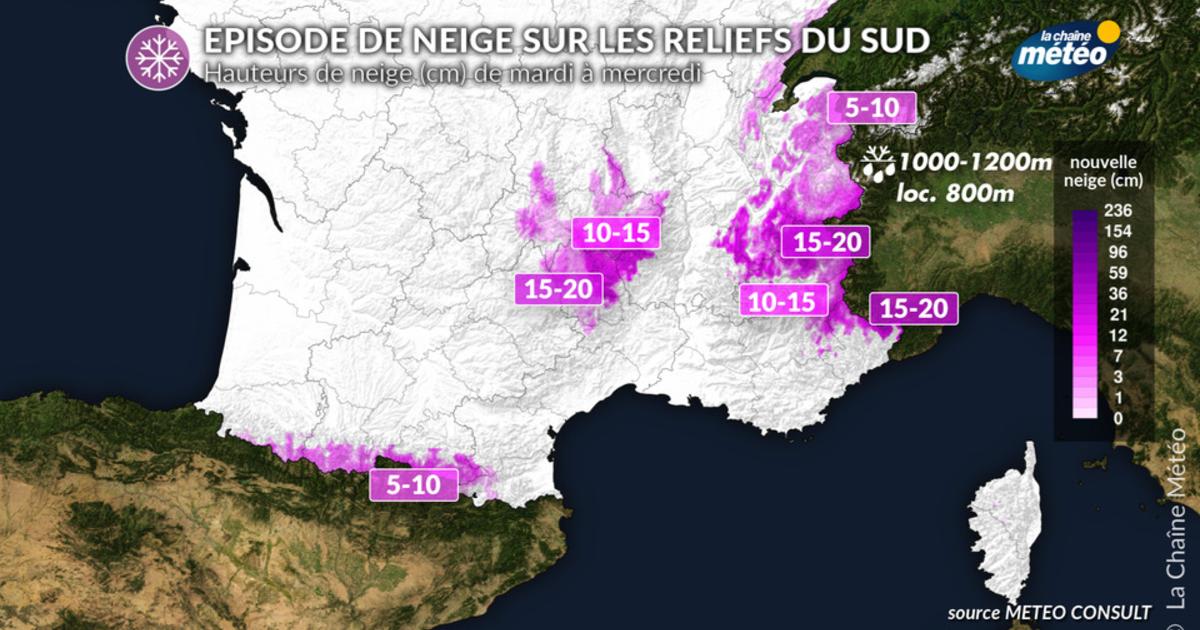Episode de neige à basse altitude sur les reliefs du sud - Actualités ...