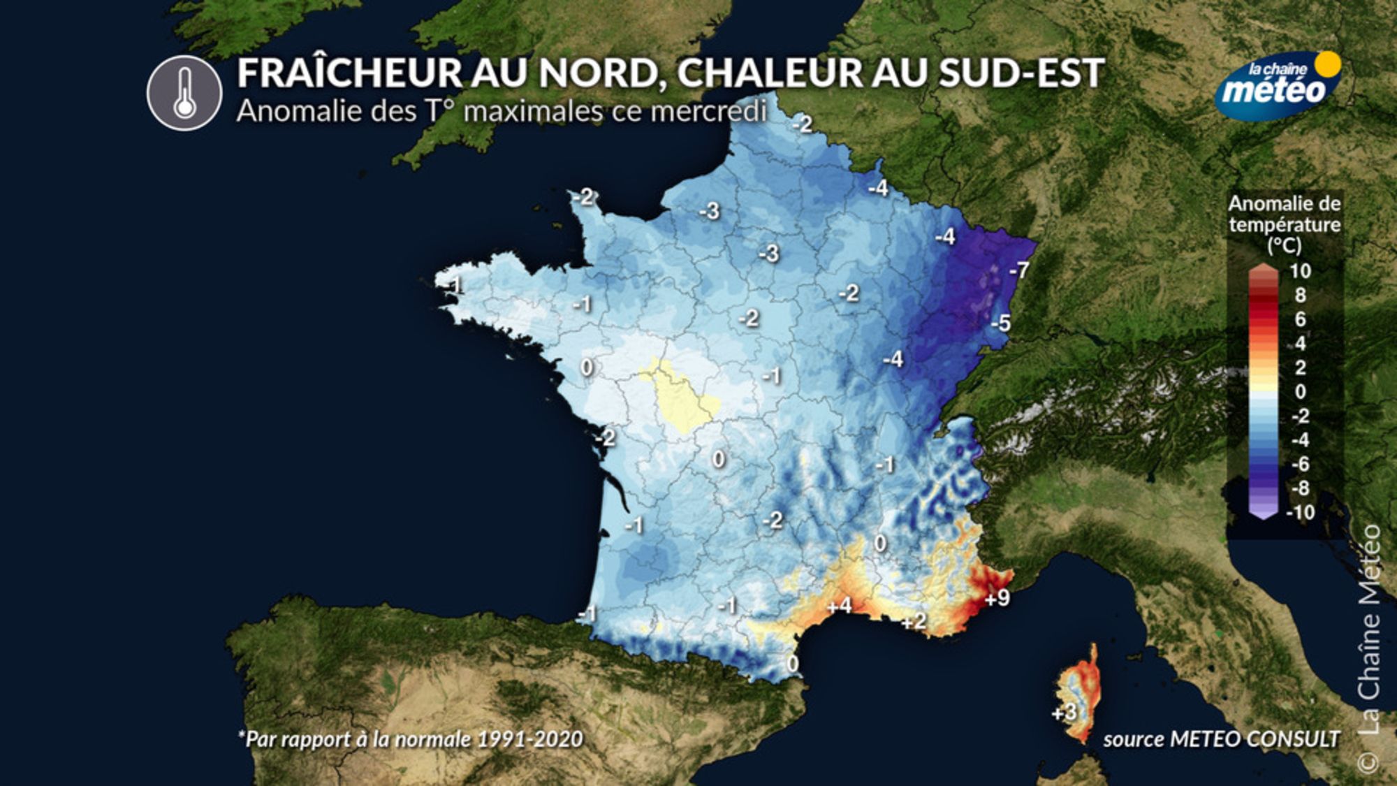 Météo aujourd'hui : averses et fraîcheur au nord, chaleur et mistral au ...